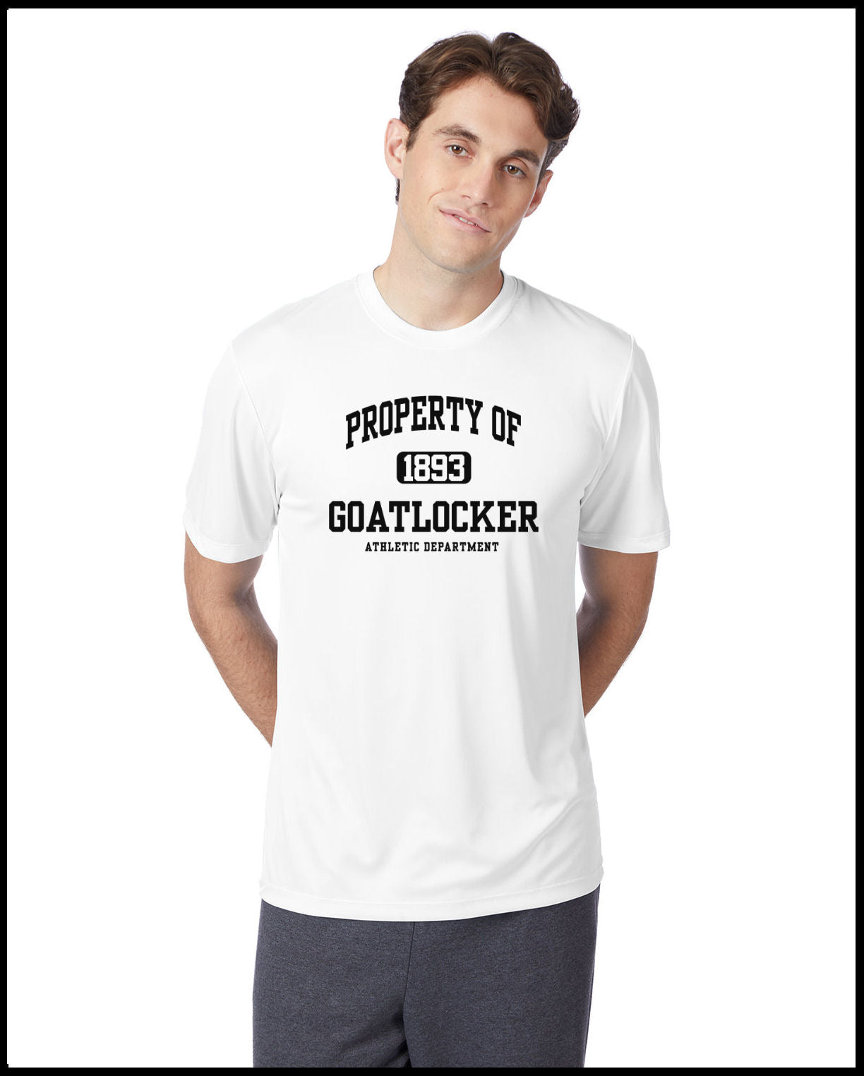 Property of Goat Locker 1893 White & Black T-Shirt Dry Fit Athletic ...
